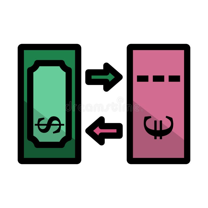 Icon of Currency Exchange stock vector. Illustration of charity - 240842489