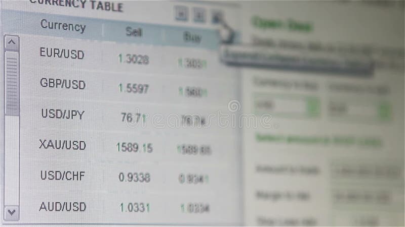 Currency Exchange Information Stock Footage - Video of monitor ...