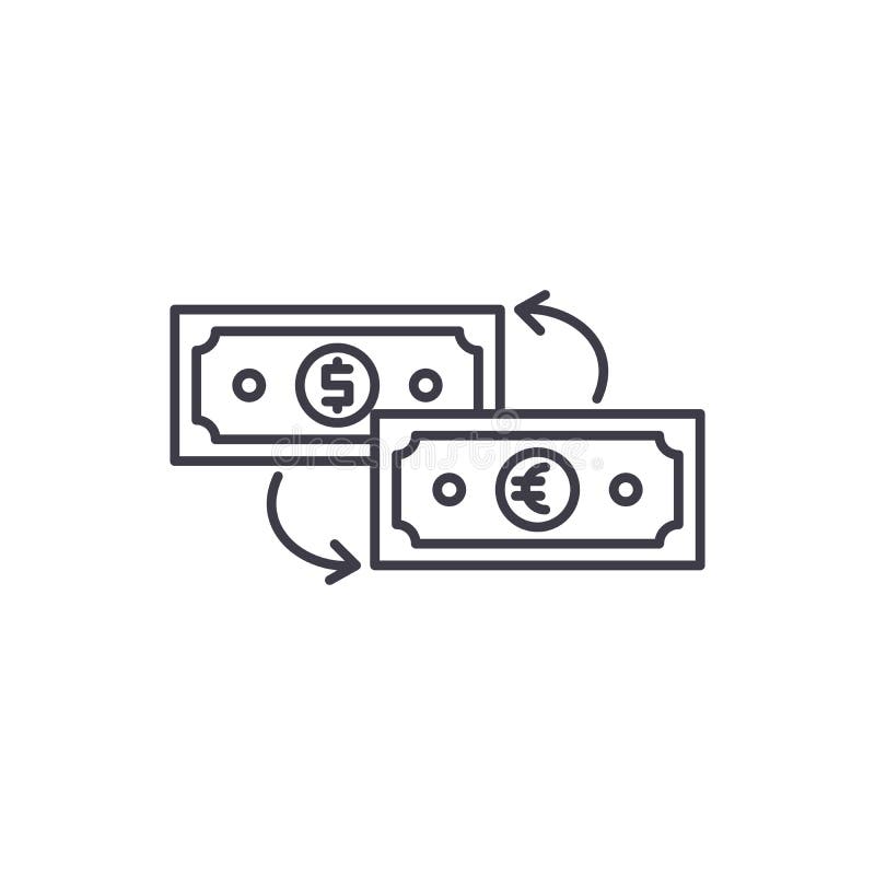 Currency Exchange Line Icon Concept. Currency Exchange Vector Linear ...
