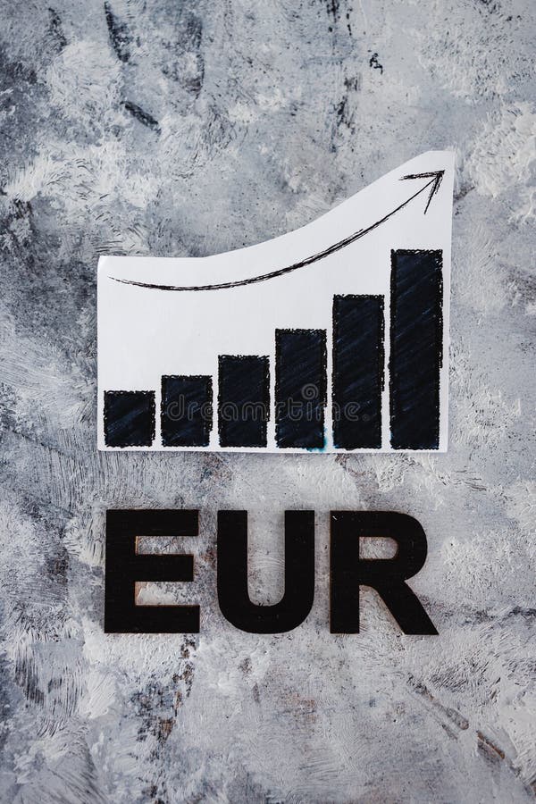 Currency Exchange Rate, Graph Showing Positive Growth with EUR Text ...