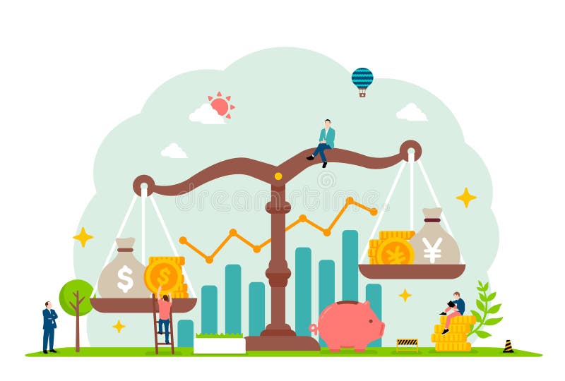 Currency Exchange Rate Illustration Stock Vector - Illustration of ...