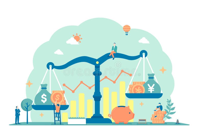 Currency Exchange Rate Illustration Stock Vector - Illustration of ...