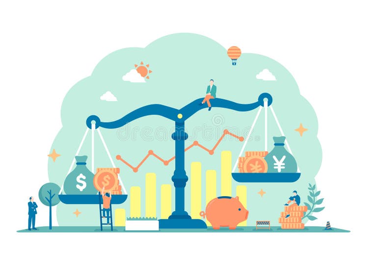 Currency Exchange Rate Illustration Stock Vector - Illustration of ...