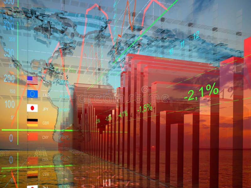 The Currency Exchange Rates. Stock Illustration - Illustration of ...