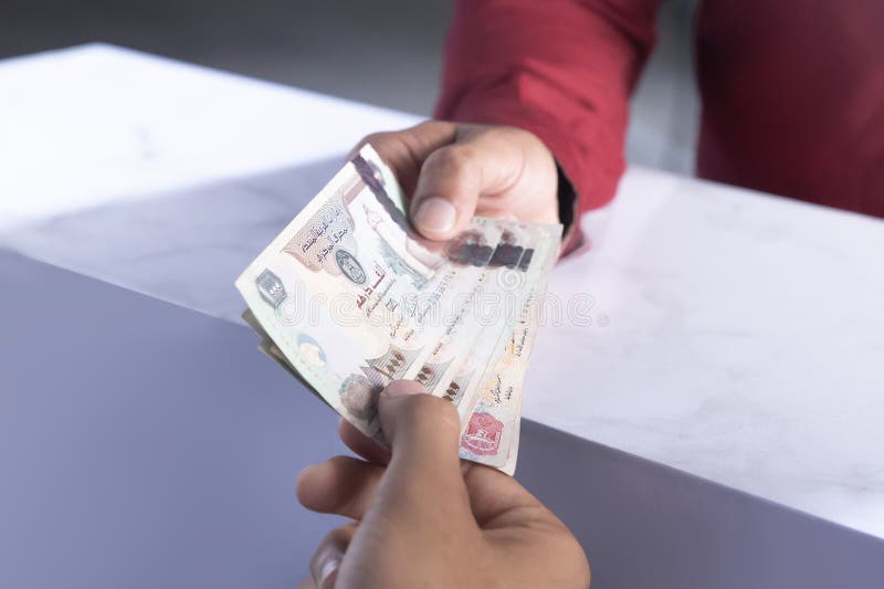 Currency Exchange Stock Photo in Dirham Stock Photo - Image of hands ...