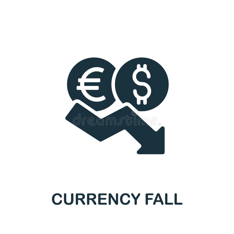 Currency Fall Icon. Simple Element from Crisis Collection. Creative ...