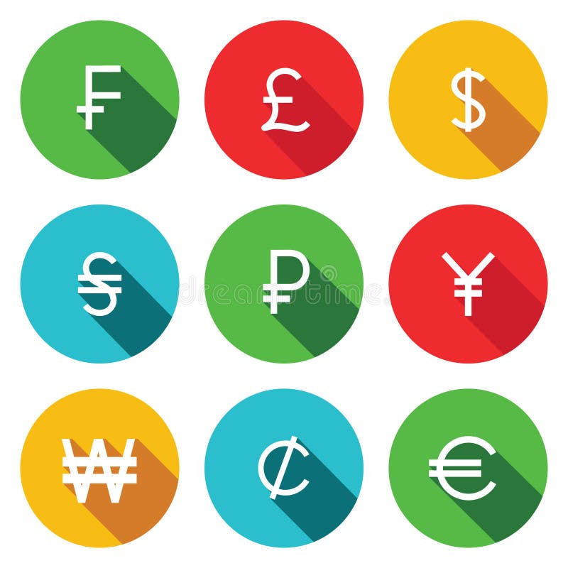 World Currency Icon Symbols Stock Illustrations – 941 World Currency ...