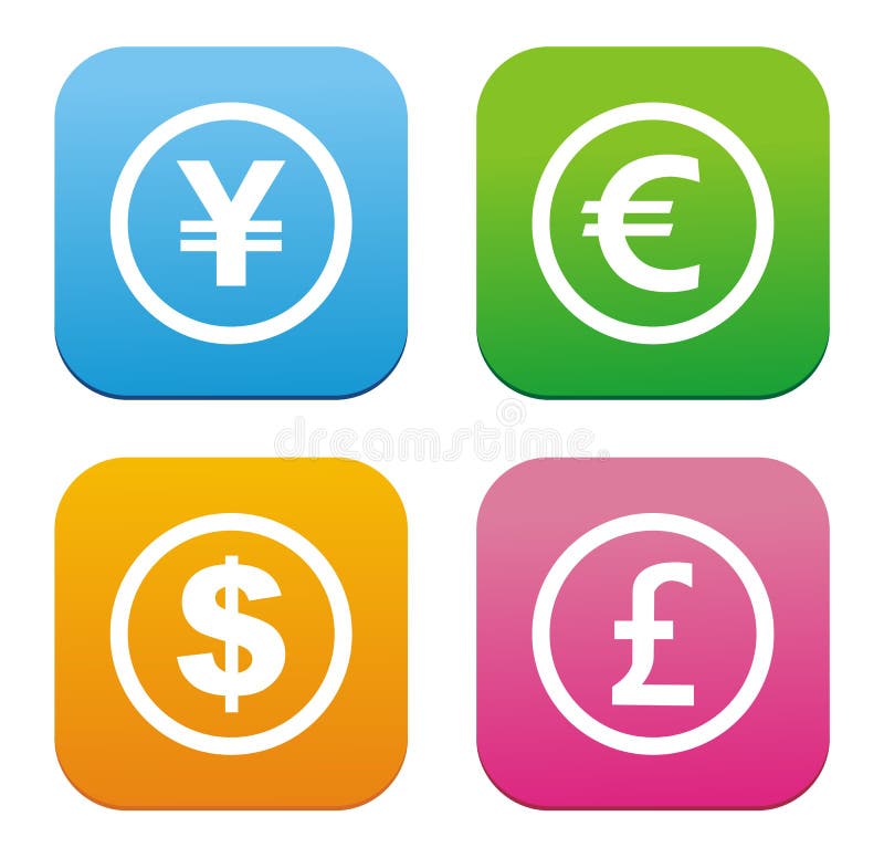 Currency flat style icon stock illustration. Illustration of european ...