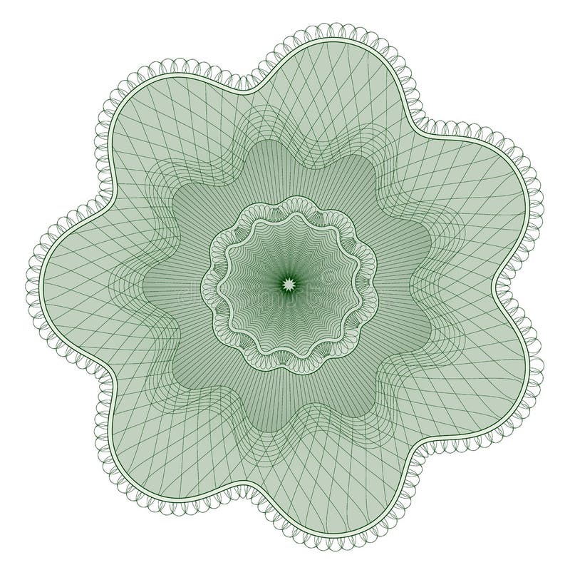 Guilloche Pattern, Watermark, Rosette Line Elements for Money Design ...