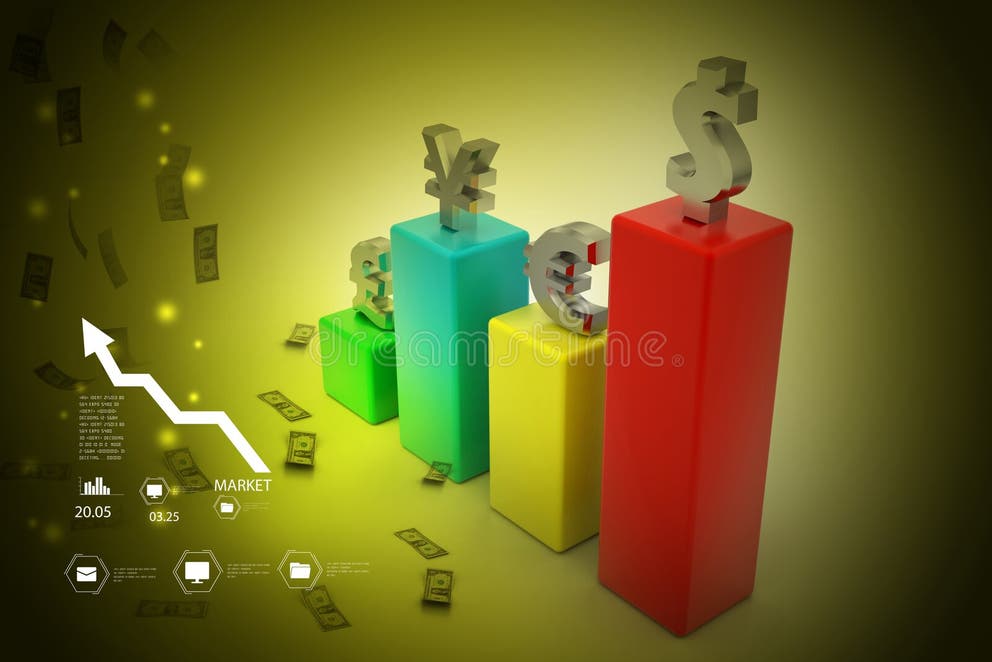 Currency graph stock illustration. Illustration of profit - 46783959