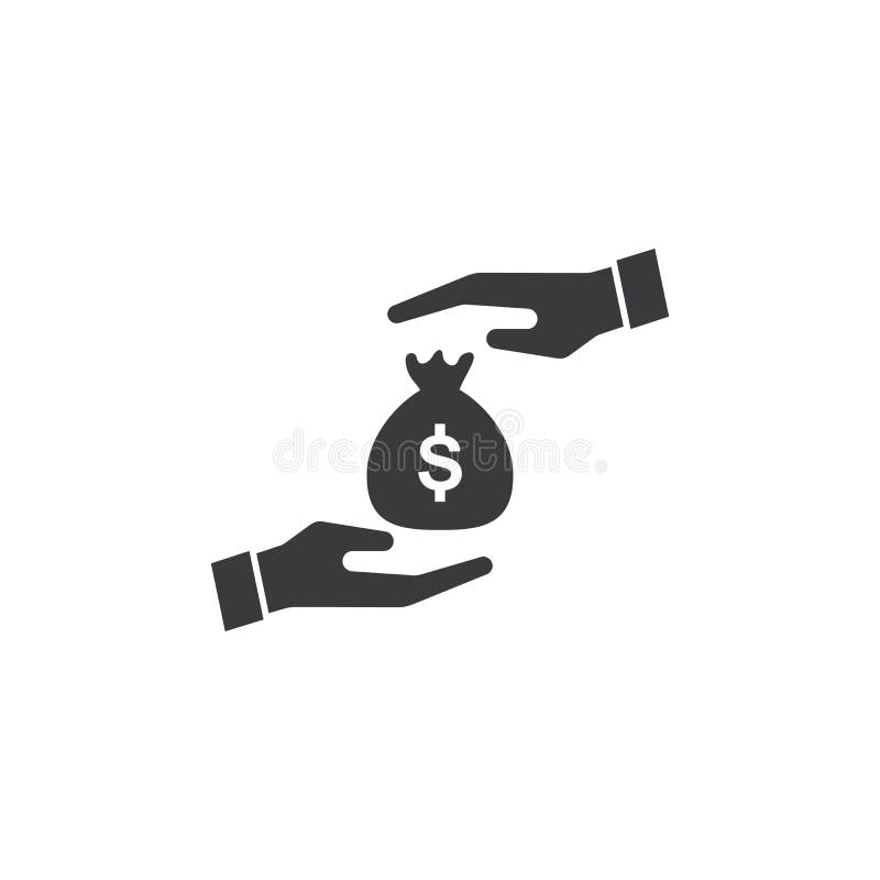 Currency Hand and Money Icon Stock Vector - Illustration of banking ...