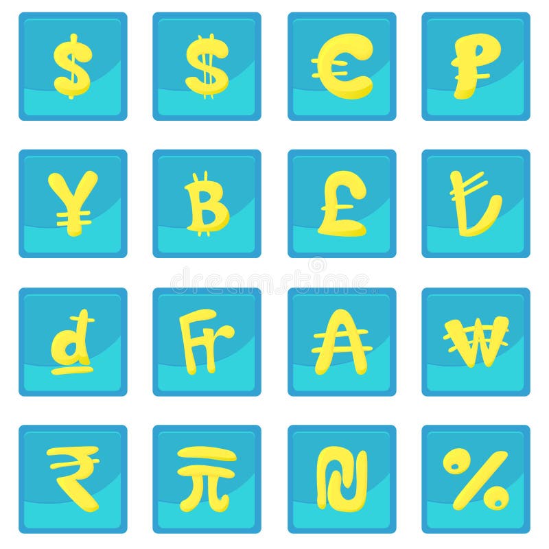 Currency icon blue app stock vector. Illustration of pound - 92470708