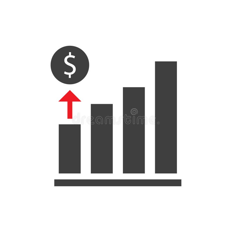Currency increase sign stock vector. Illustration of arrow - 262887231