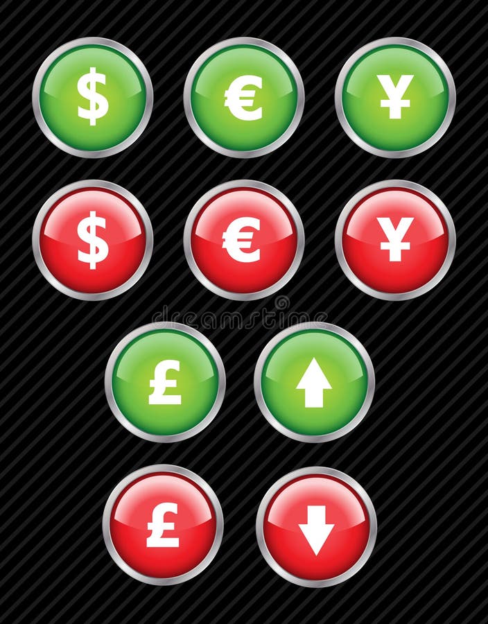 Currency interface icons. stock vector. Illustration of element - 7864350