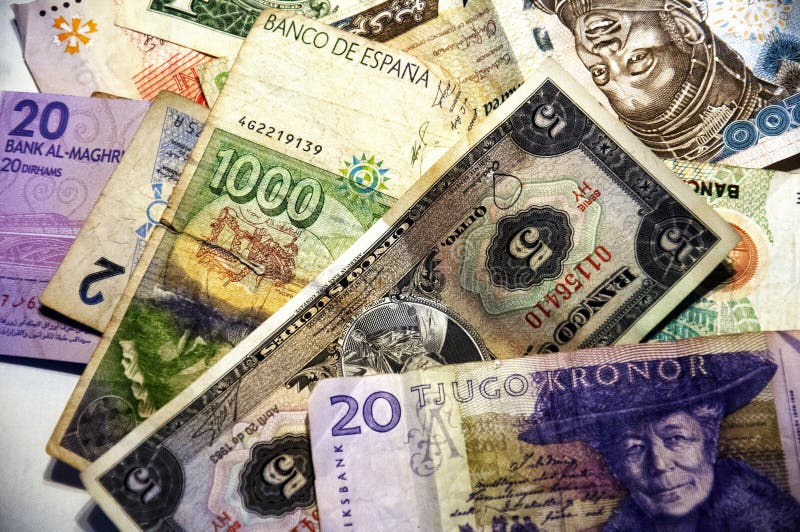 Currency, Money, Banknotes of Different Countries Stock Image - Image ...