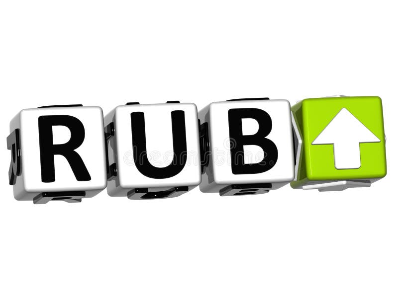 Currency RUB Rate Concept Symbol Button on White Background Stock ...