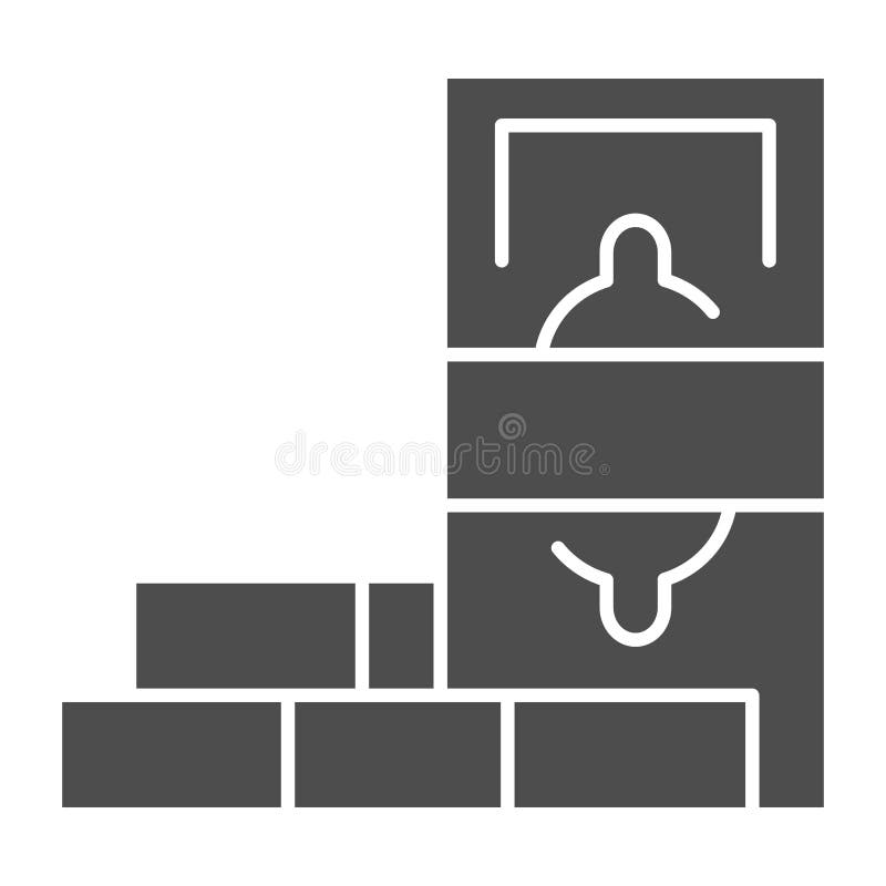 Currency Savings Solid Icon. Dollar and Bricks Vector Illustration ...