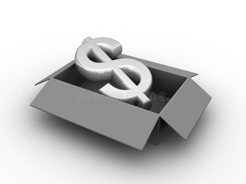 Currency sign in box stock illustration. Illustration of money - 1028904