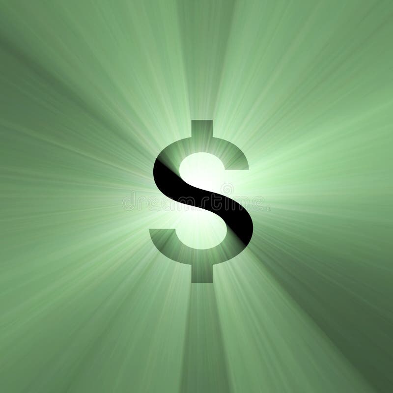 Currency Sign US Dollar Light Flare Stock Illustration - Illustration ...