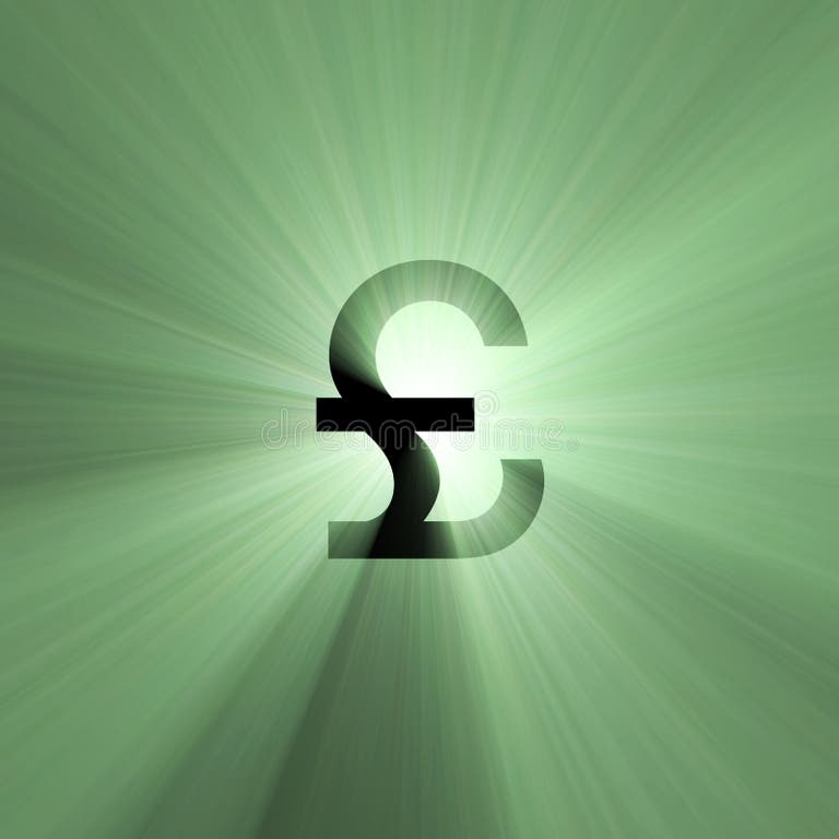 Currency Sign Pound Light Flare Stock Illustration - Illustration of ...