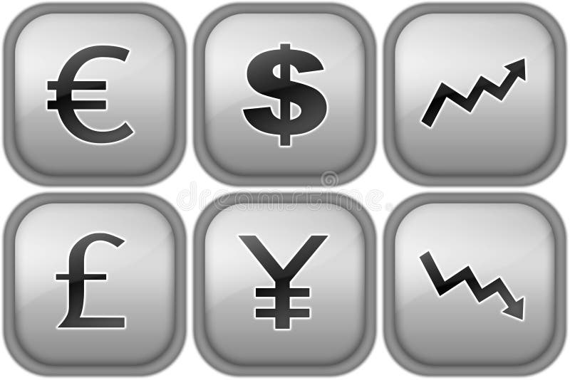 Global Currency Symbols - White Stock Illustration - Illustration of ...