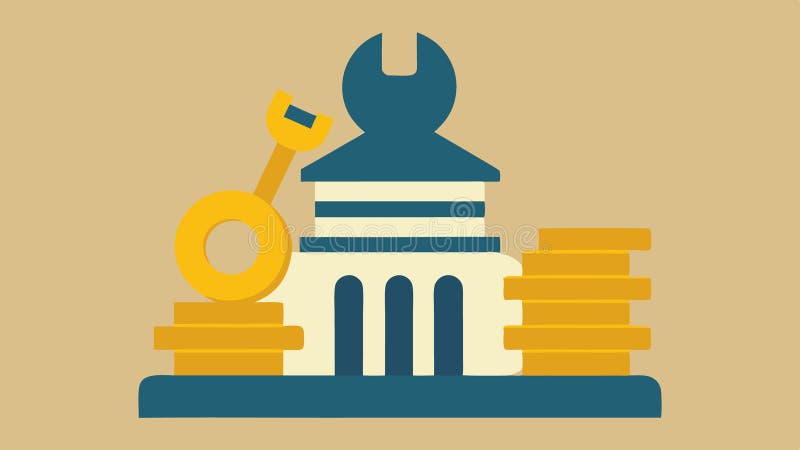 Currency Stabilization a Central Bank Logo Stabilizing a Wobbly Stack ...