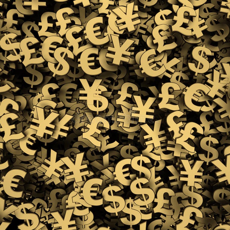 Currency Symbol Background 3d Rendering Stock Illustration ...