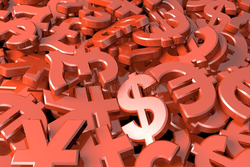 Currency Symbols Background. Stock Illustration - Illustration of cash ...