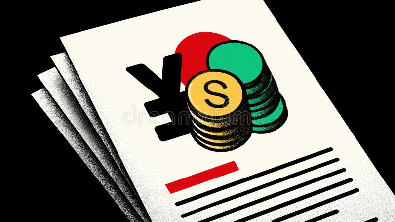 Currency Symbols and Finance Documents Illustrate Impact of Tariffs on ...