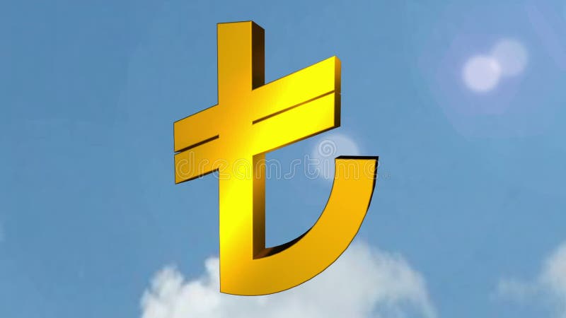 Currency symbols ( TL ) stock video. Video of isolated - 56091509