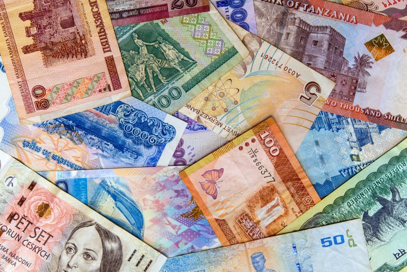 Currency of Various Countries Stock Image - Image of europe, indian ...