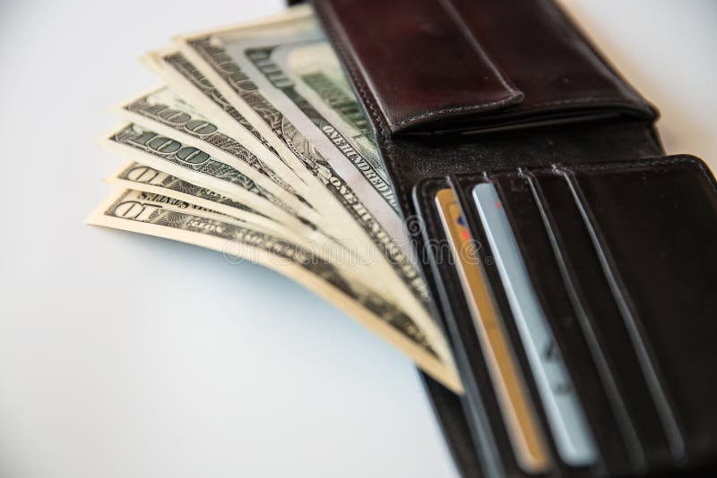 Currency in the Wallet and on the Table Stock Photo - Image of funds ...