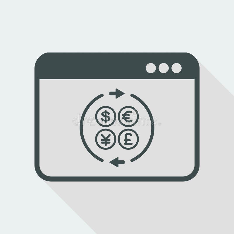 Currency web services icon stock vector. Illustration of financial ...