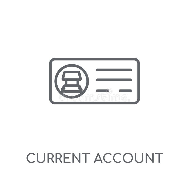 Current Account Linear Icon. Modern Outline Current Account Logo Stock ...
