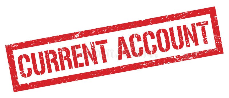 CURRENT ACCOUNT Red Grungy Rectangle Stamp Stock Illustration ...