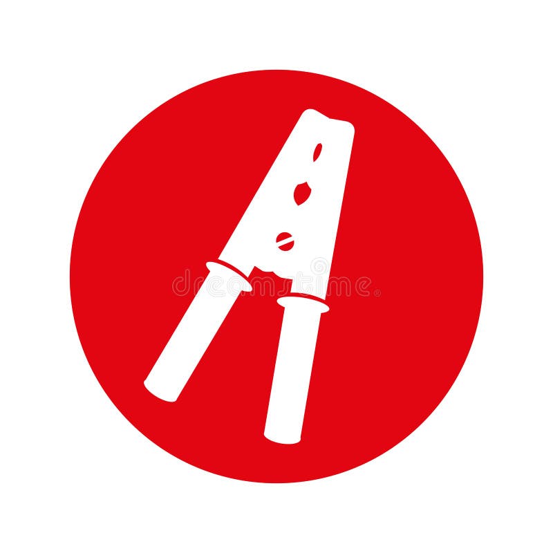 Current cable clamps icon stock vector. Illustration of jumpercable ...