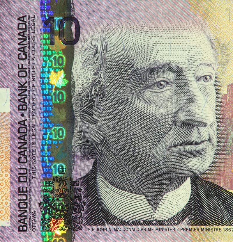 Current Canadian $10 Banknote Stock Image - Image of canada, money: 1980733