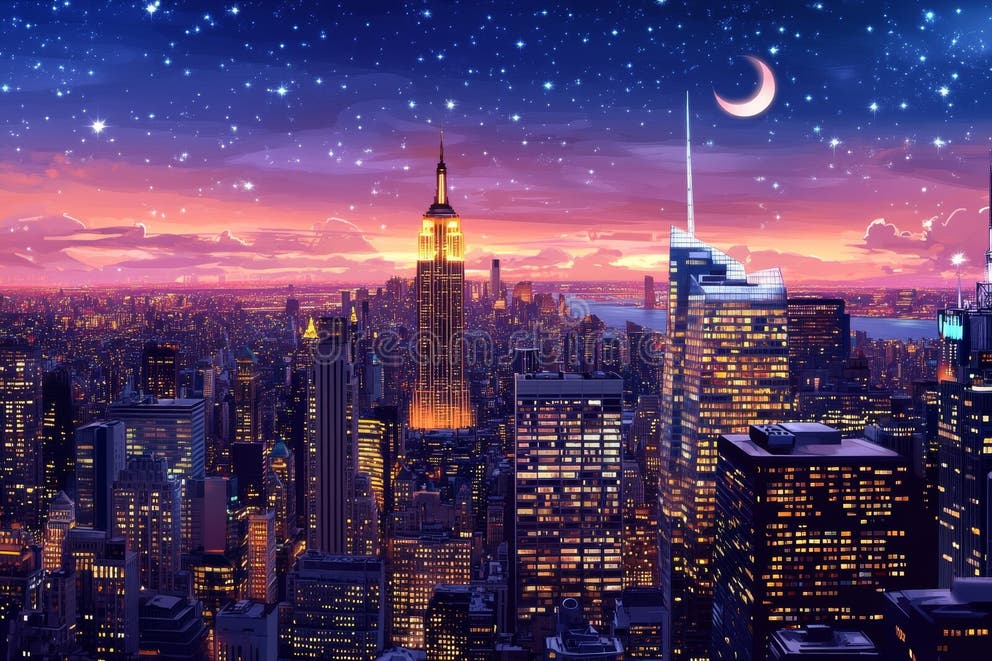 A Current Cityscape Integrated with a Communication Network, Ensuring ...