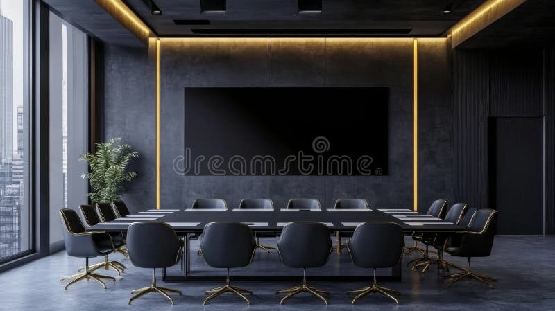 Current Conference Room Equipped with High-Tech Lighting and Advanced ...