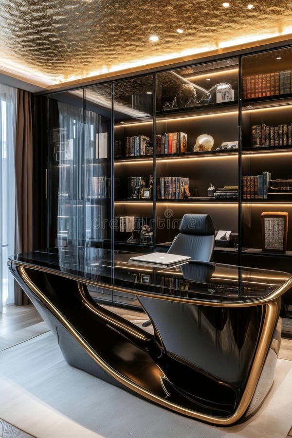 Current Executive Office Style Highlighting Black Furnishings Stock ... Current Executive Office Style Highlighting Black Furnishings Stock ...