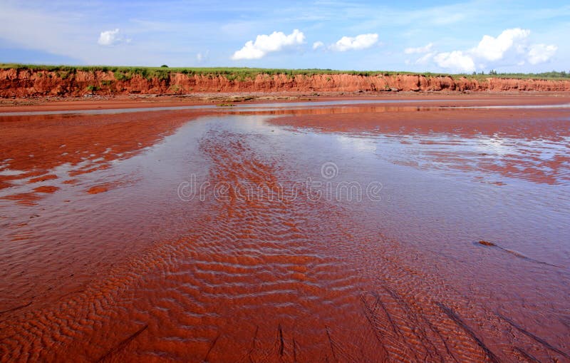 Current Flowing on Red Sand Stock Image - Image of tourism, outside ...