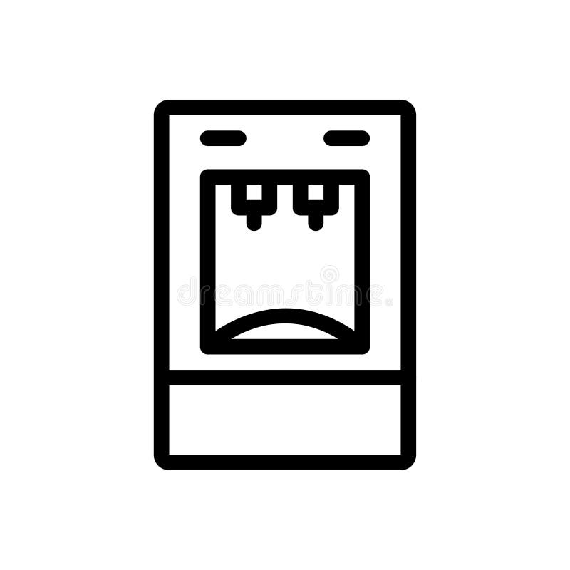 Current Vector Thin Line Icon Stock Vector - Illustration of electronic ...