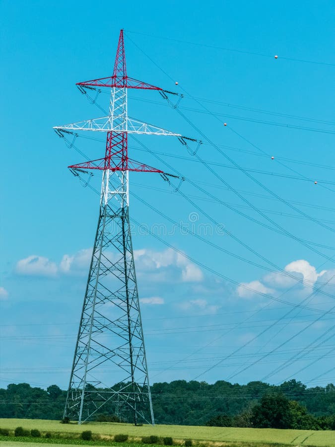 Current Keys of a High-voltage Line Stock Image - Image of electrosmog ...
