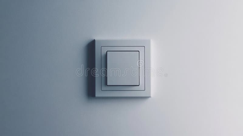 A Current Light Switch on a White Wall, Switching the Lights on Stock ...
