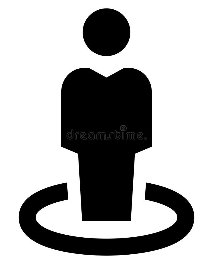 Current location icon stock vector. Illustration of round - 115374174