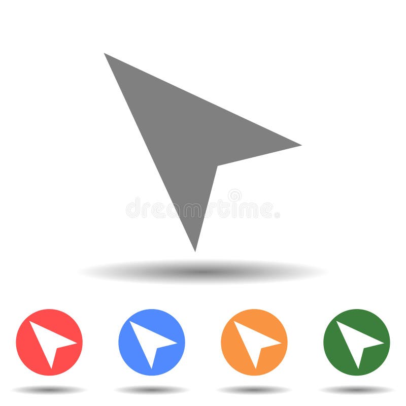 Current Location Map Marker Arrow Vector Icon Stock Vector ...