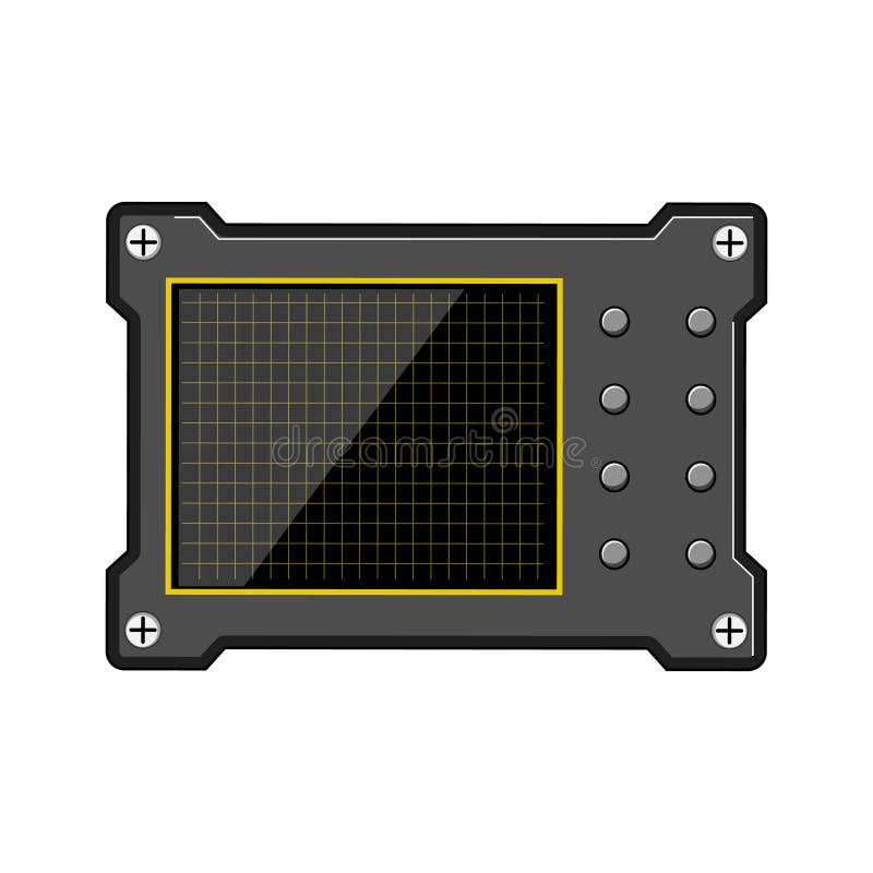 Current Oscillograph Cartoon Vector Illustration Stock Vector ...