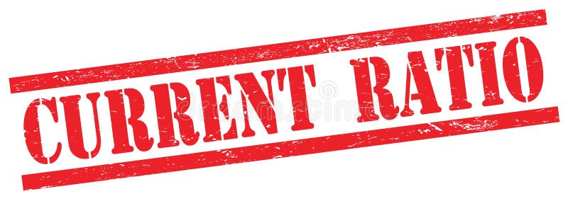 CURRENT RATIO Text Written on Red Grungy Round Stamp Stock Illustration ...