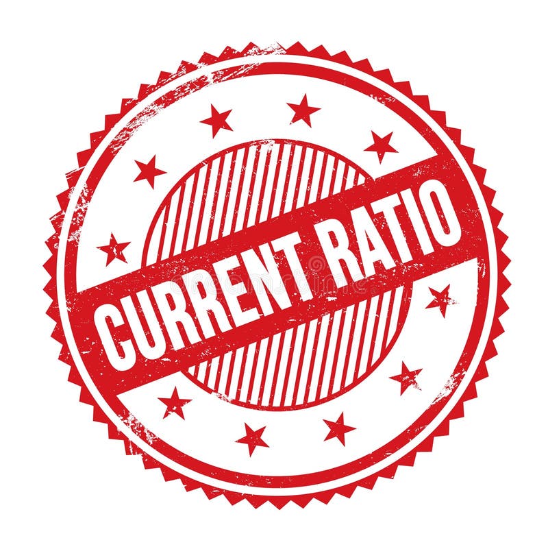 CURRENT RATIO Text Written on Red Grungy Round Stamp Stock Illustration ...