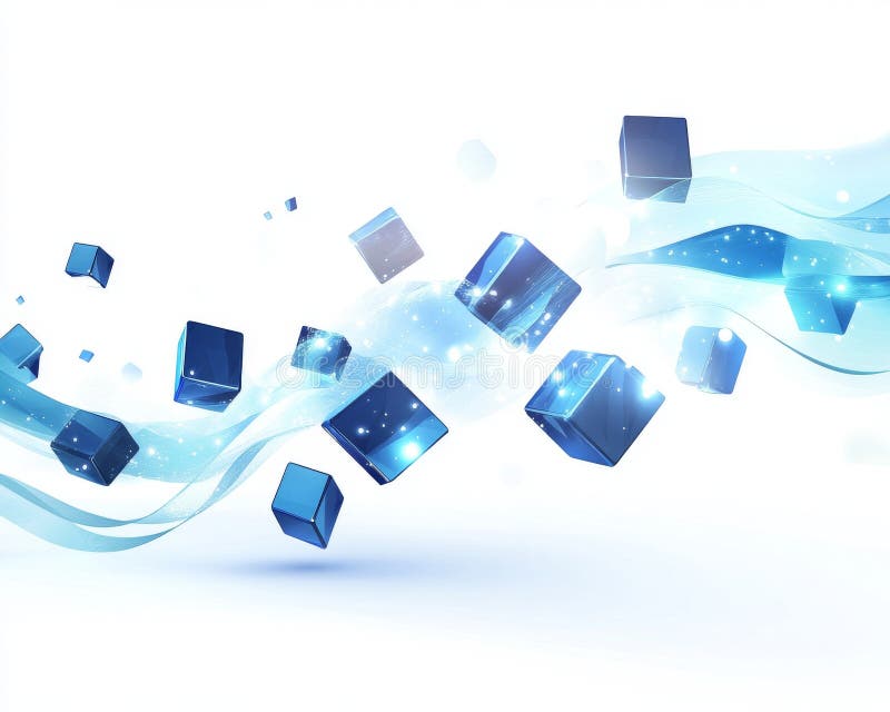 A Current Rendering of a Three-dimensional Shape on a Plain White ...